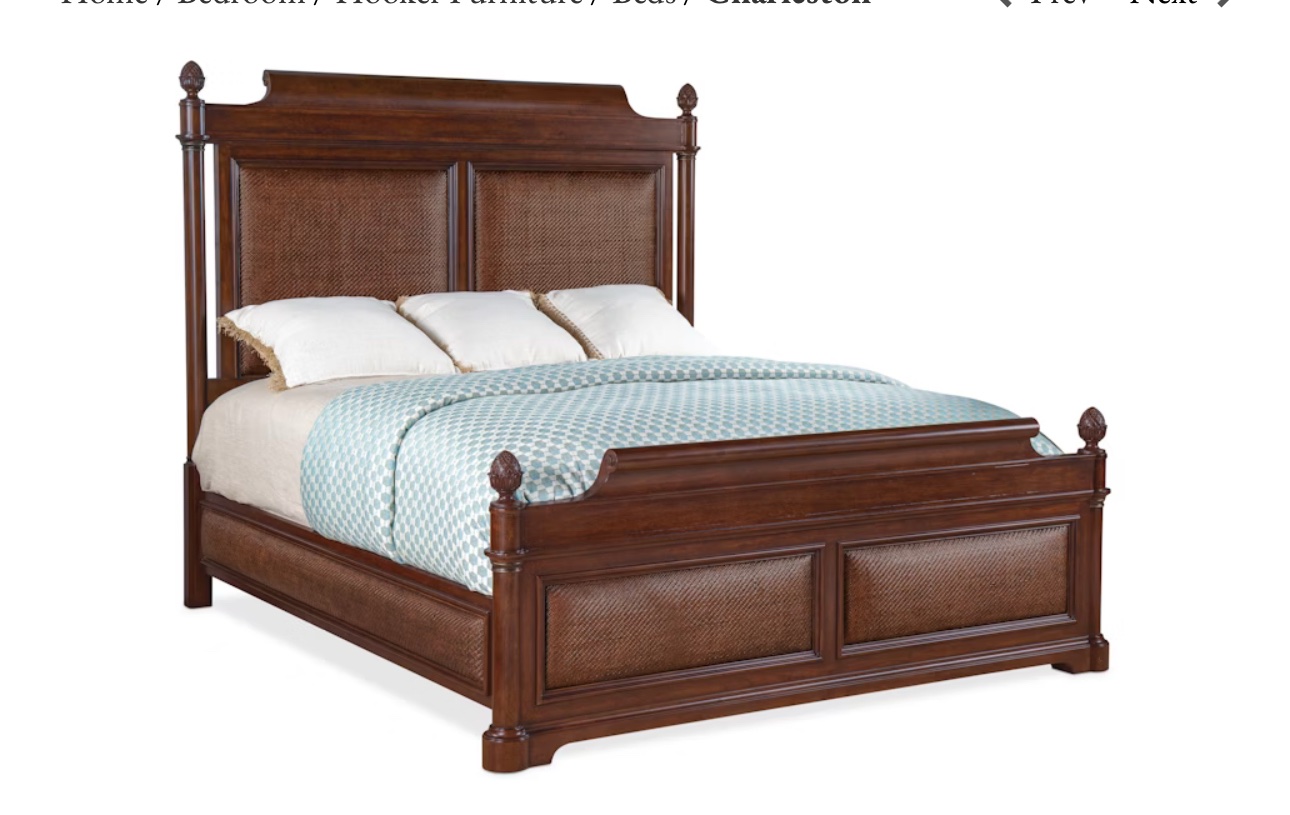 Hooker Furniture King Size Charleston Bed – Marty Rae's - Lexington SC ...